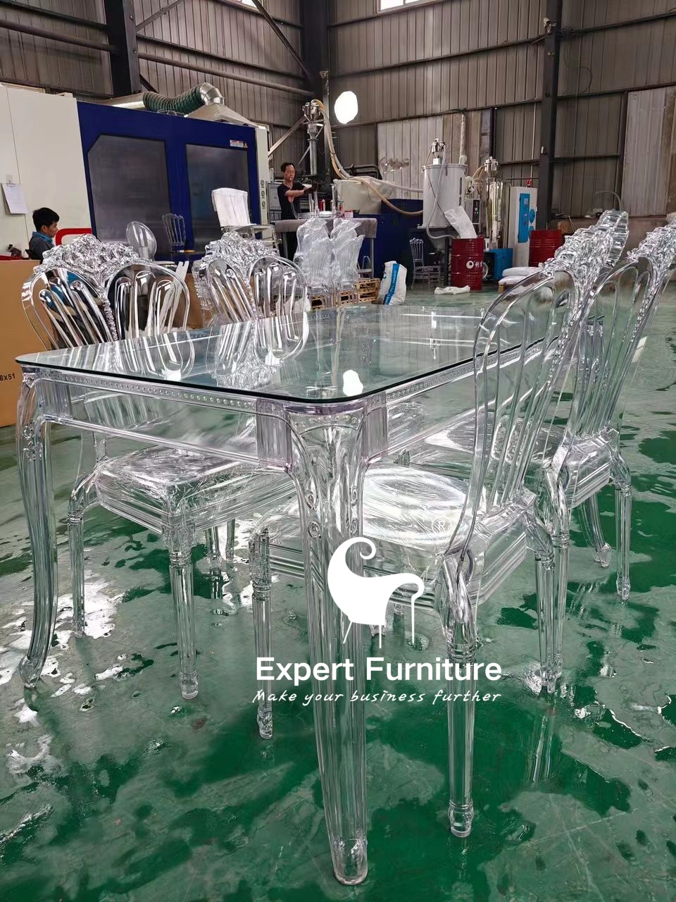 Transparent Clear Acrylic Tempered Glass Top Event Wedding Rectangle ...